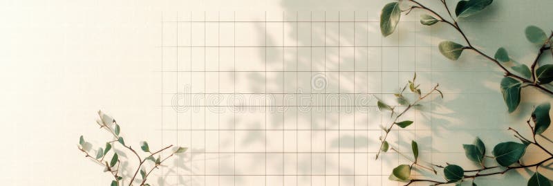 Subtle Planner Layout with Grid Design and Greenery for Minimalist ...