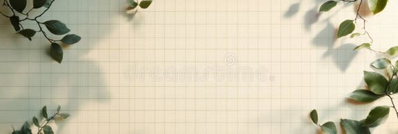 Minimalist Planner Layout with Grid Lines and Greenery for Creative ...