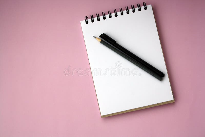 Planner Layout, Open Blank Spiral Notebook for Design, Lettering, Text ...