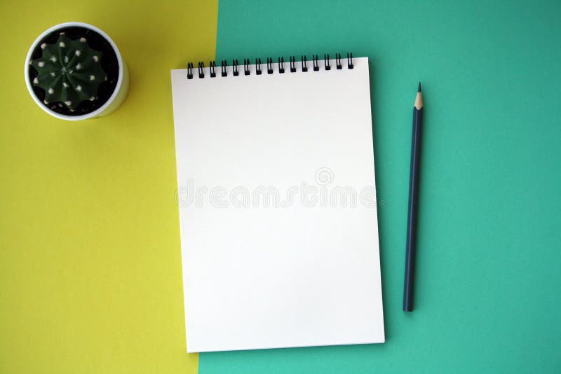 Planner Layout, Open Blank Spiral Notebook for Design, Lettering, Text ...