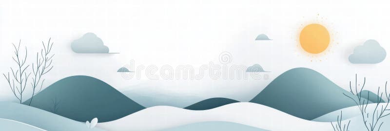 Simple Planner Layout Featuring Abstract Nature Inspired Elements in a ...