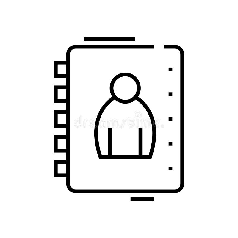 Daily Planner Line Icon, Concept Sign, Outline Vector Illustration ...