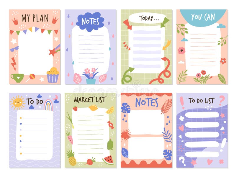 Planner List. To Do Organized Checklist Template with Place for Text ...