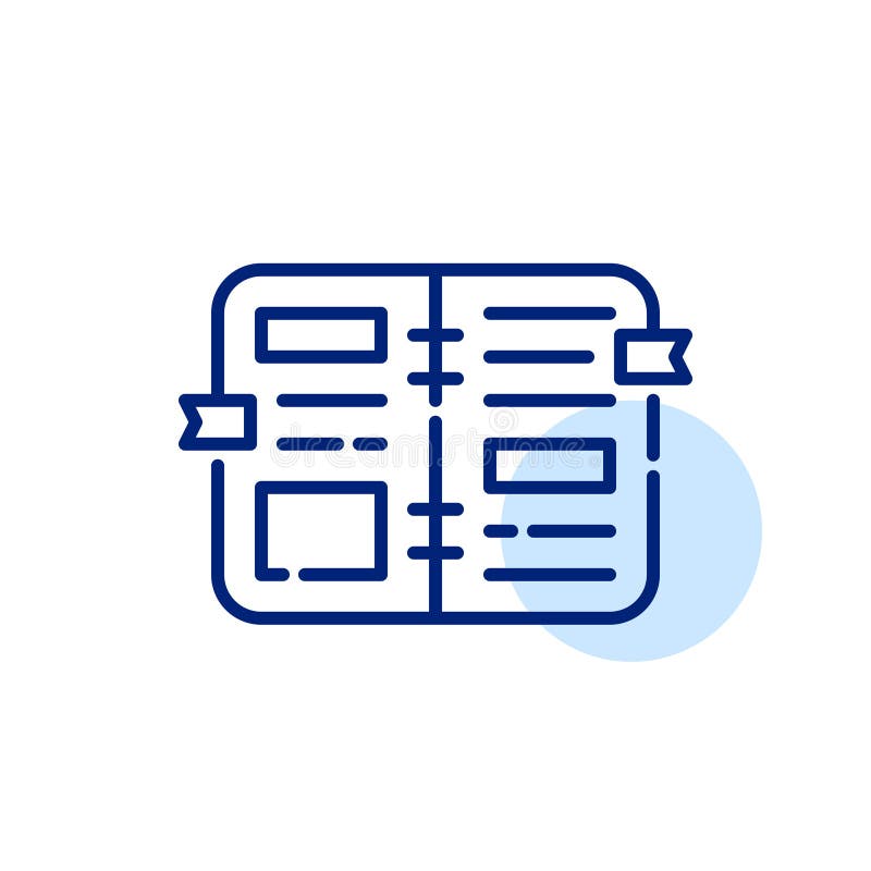 Daily Planner with Memo Stickers. Notebook Icon. Pixel Perfect ...