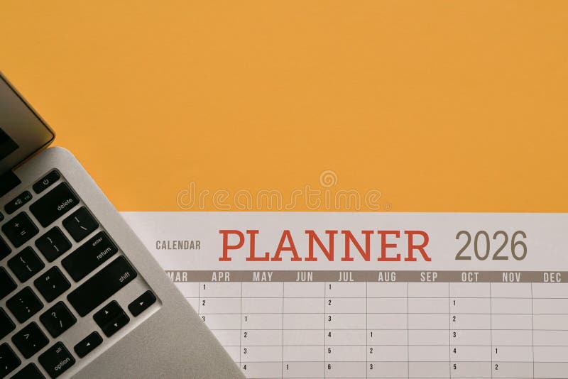 2026 Planner stock photo. Image of yellow, office, paper - 384115960