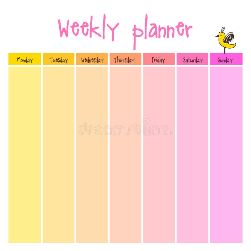 Planner. Note Paper, Notes, To Do List Stock Vector - Illustration of ...