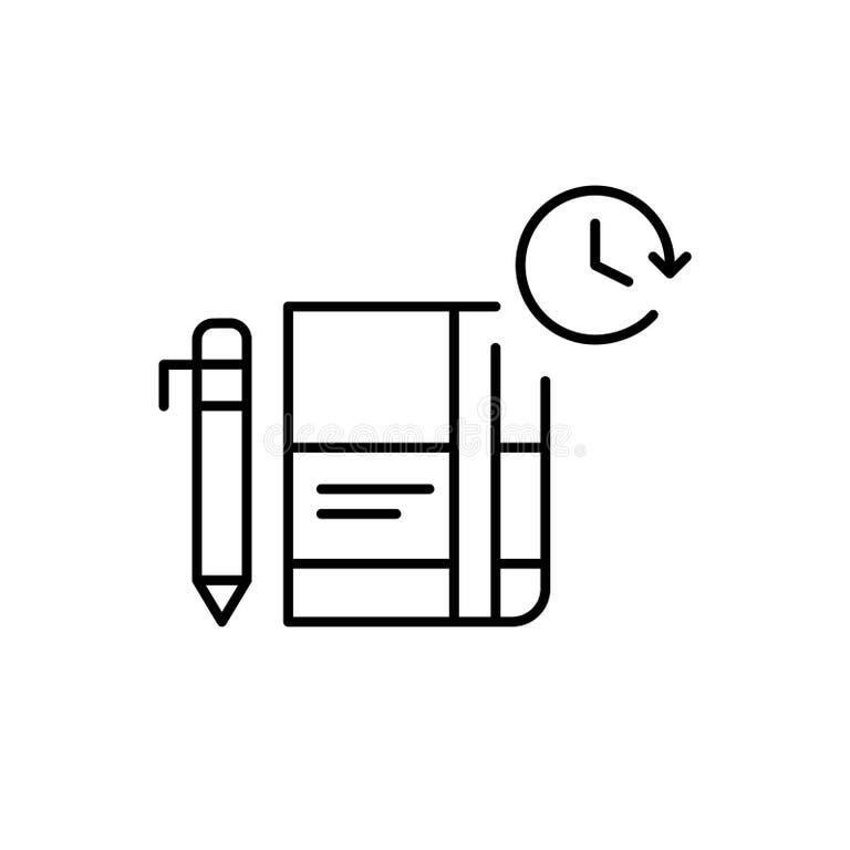 Planner Notebook, Pen and Clock. To Do List, Work or Study Schedule ...