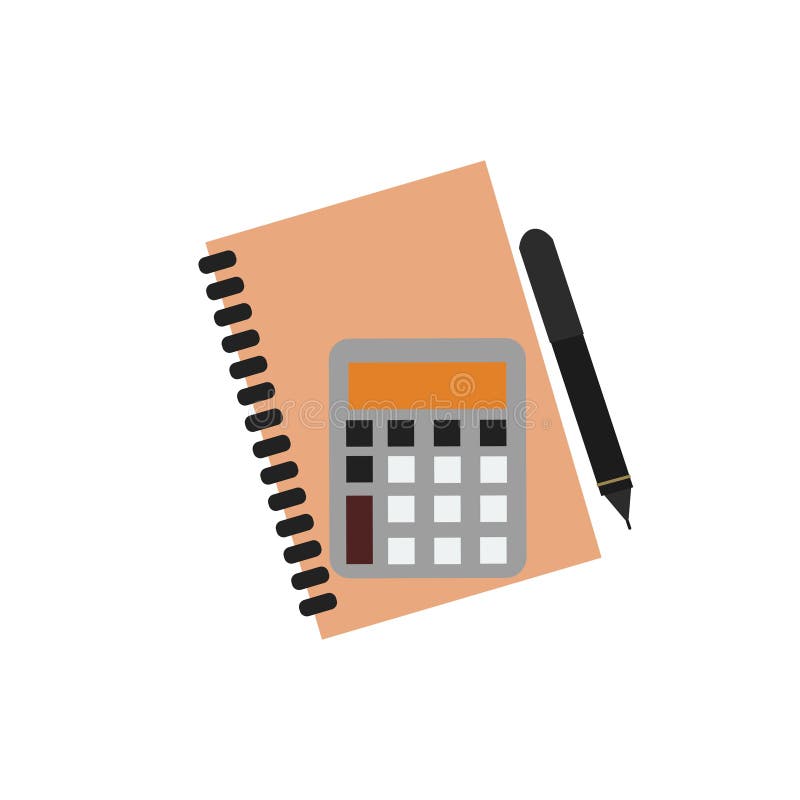 Planner Notebook Vector Illustration Mathematics Business Calculator ... Planner Notebook Vector Illustration Mathematics Business Calculator ...