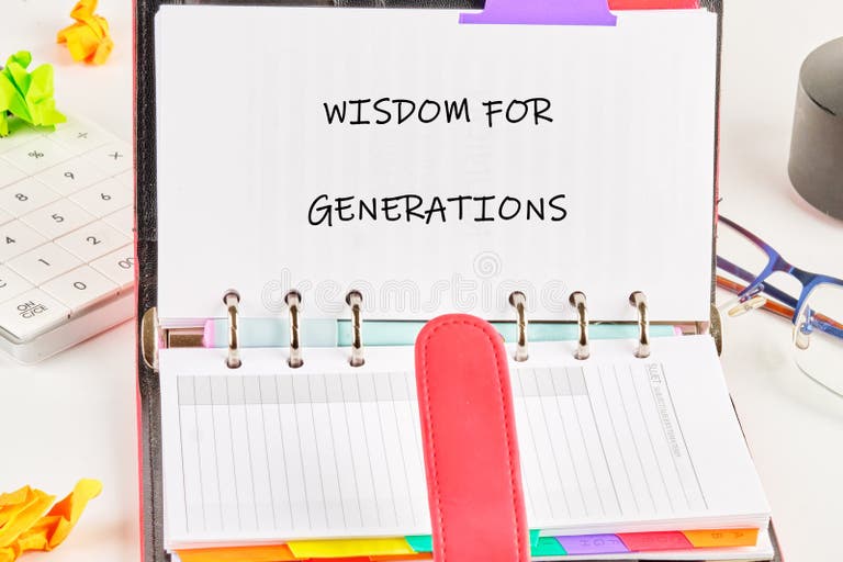 A Planner Open To a Fresh Page Displays the Phrase Wisdom for ...