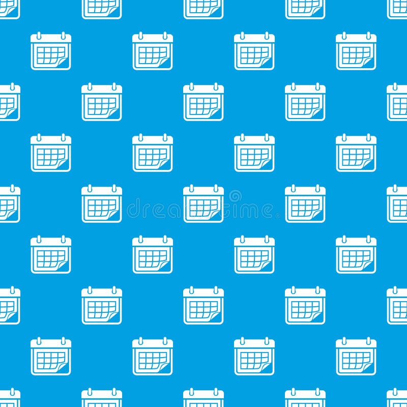 Planner Pattern Vector Seamless Blue Stock Vector - Illustration of ...