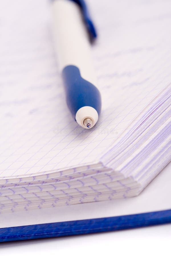 Planner with pen stock image. Image of fountain, metal - 10654603