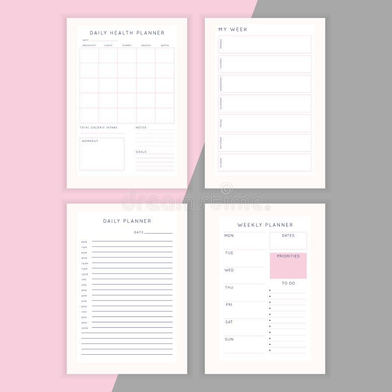 Printable Monthly Planner Stock Illustrations – 8,891 Printable Monthly ...