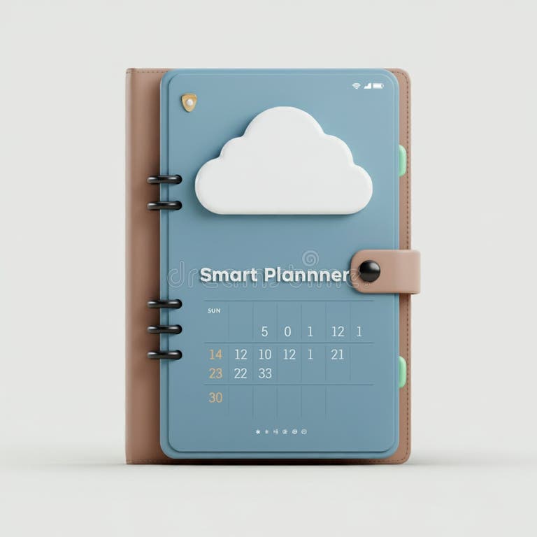 A Planner with a Sleek Design Features a Blue Cover Labeled "Smart ...