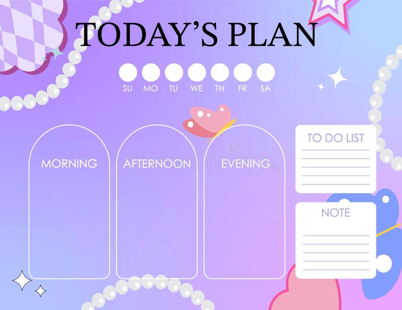 Daily Planner. Start on Morning with Gradient Style that Use for ...