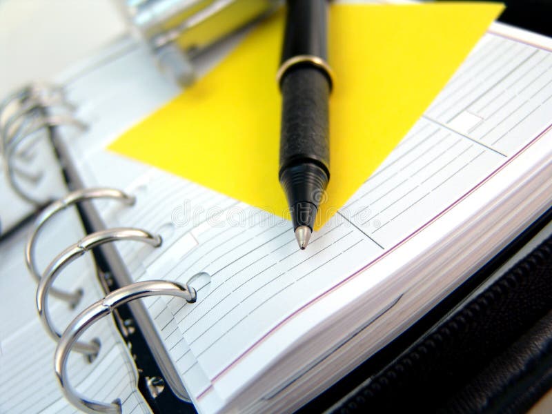 Planner and pen stock photo. Image of marketing, busy - 6732496