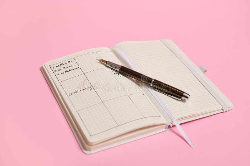 Planner Templates and Schedule of the Day According To the Hours Marked ...