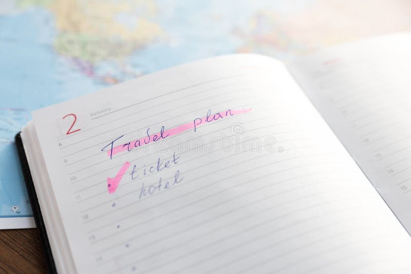 Planner To Do List for Trip Stock Photo - Image of holiday, destination ...
