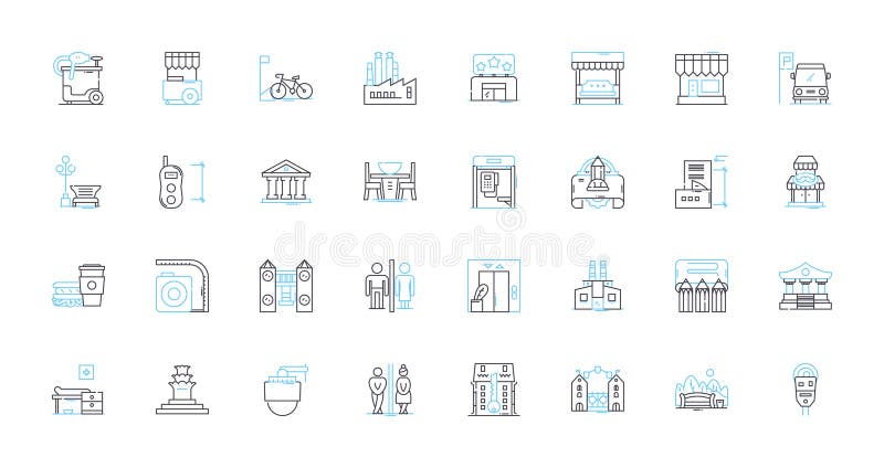 Planners Linear Icons Set. Scheduling, Calendars, Time-management ...