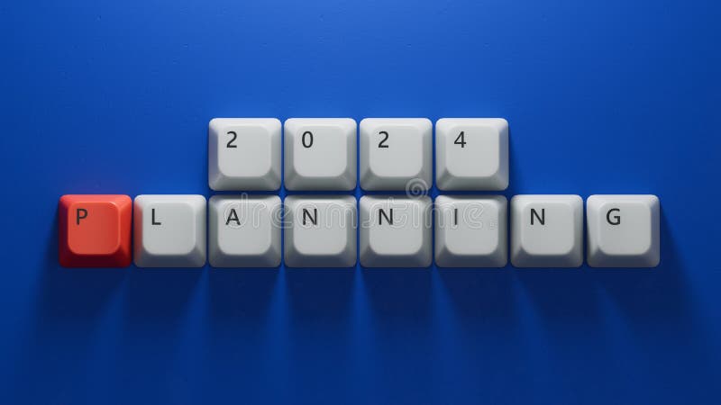 Planning 2024.Computer Keyboard Keys Spelling Stock Illustration ...