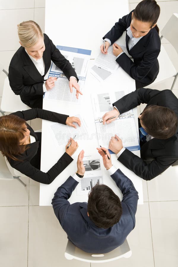 Business team in a meeting stock image. Image of colleague - 12118925