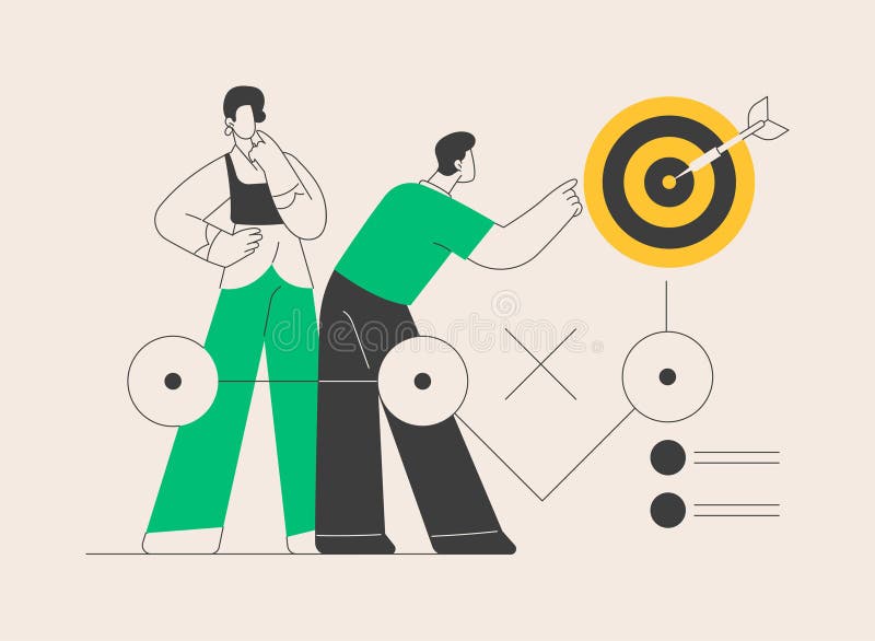 Planning Abstract Concept Vector Illustration. Stock Vector - Illustration of arrangement, green ...