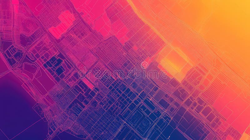 Planning Ai Interpretation of Urban Zoning Map Stock Image - Image of ...