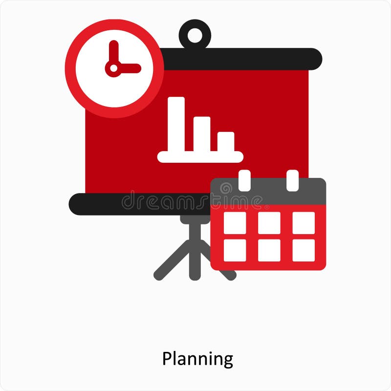 Planning stock vector. Illustration of meeting, icon - 266284272