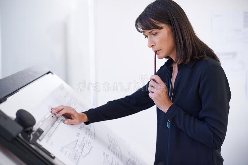 Planning, Blueprint and Architect Thinking in Office with Creative ...