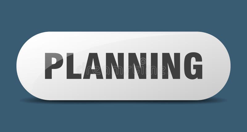 Planning Button. Sticker. Banner. Rounded Glass Sign Stock Vector ...