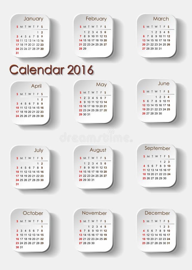 Planning calendar 2016 stock vector. Illustration of background - 55433272