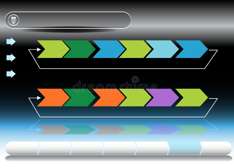Chevron - Bar Chart Set stock vector. Illustration of marketing - 9630245