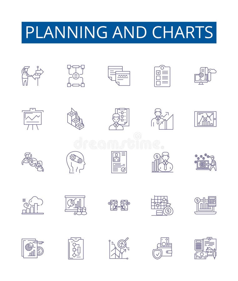 Planning and Charts Line Icons Signs Set. Design Collection of Planning ... Planning and Charts Line Icons Signs Set. Design Collection of Planning ...