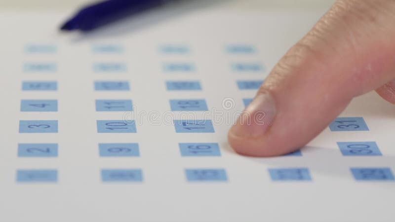 Planning and Checking the daily Schedule or the Holiday on a Calendar ...