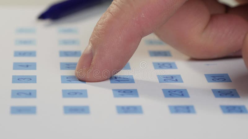 Planning and Checking the daily Schedule or the Holiday on a Calendar ...