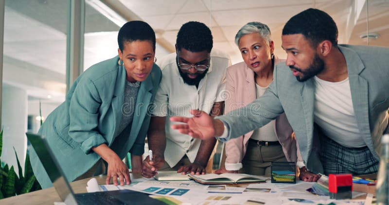 Planning, Collaboration and Business People in the Office at Night for ...