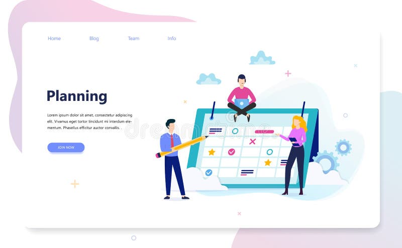 Planning Concept. Idea of Business Plan and Strategy. Stock Vector ...