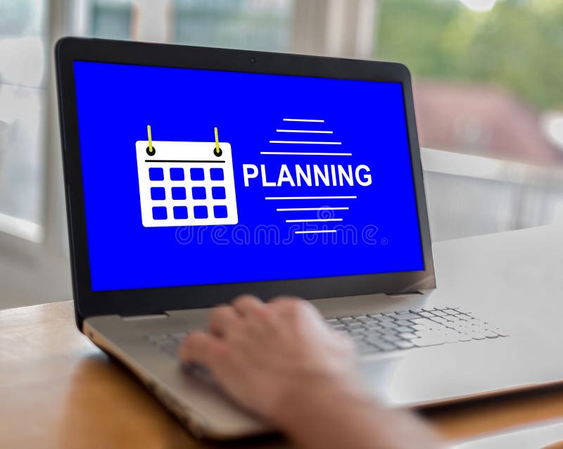 Planning Concept on a Laptop Stock Image - Image of schedule, time ...