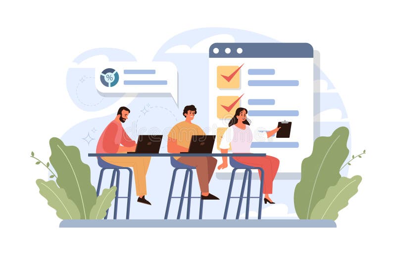 Planning Concept. Setting a Goal and Following Schedule Stock Vector ...