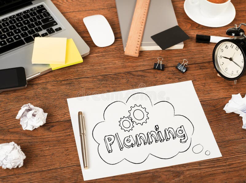 Planning Concept on the Table Stock Photo - Image of break, ideas ...