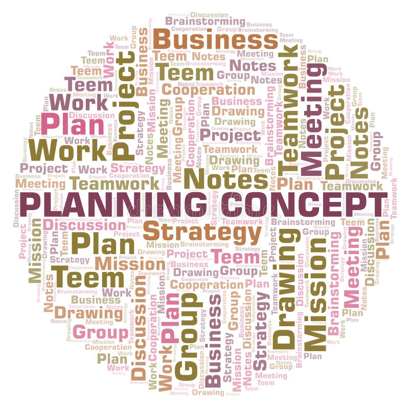 Planning Concept Word Cloud. Stock Illustration - Illustration of ...