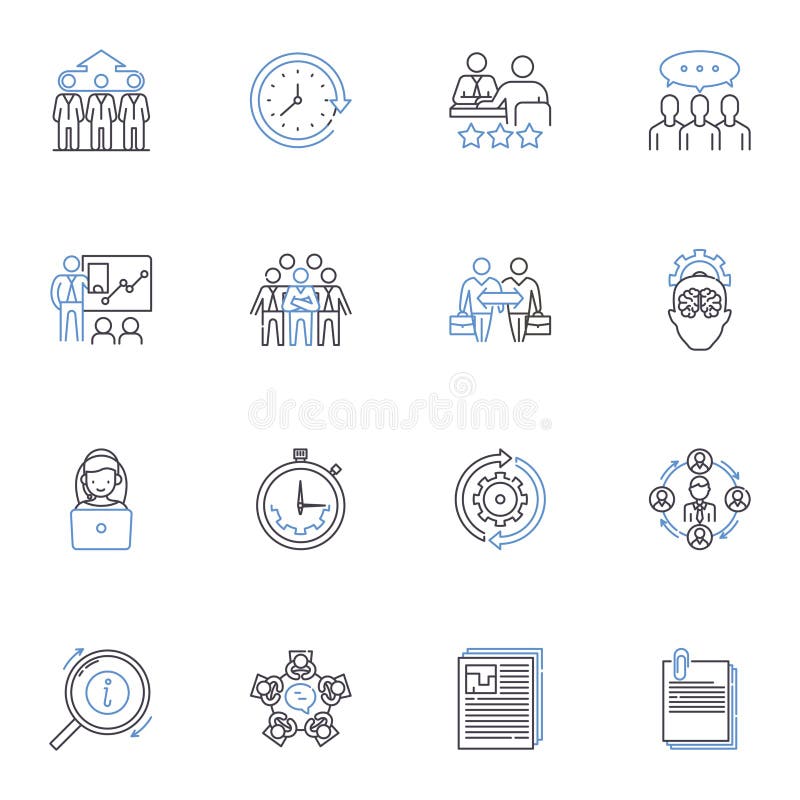 Planning Creativity Line Icons Collection. Ideation, Innovation ...