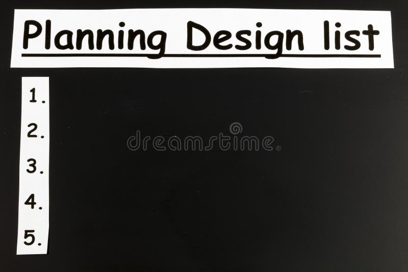 Planning Design List Business Layout Option Choice Stock Photo - Image ...