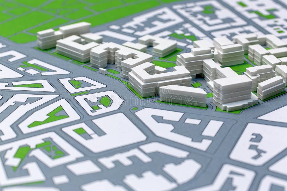 Planning a Disctrict, Map stock photo. Image of industry - 38357324