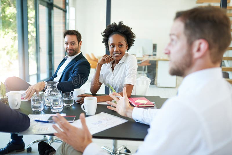 Planning, Documents and Business People in Office Meeting for Solution ...