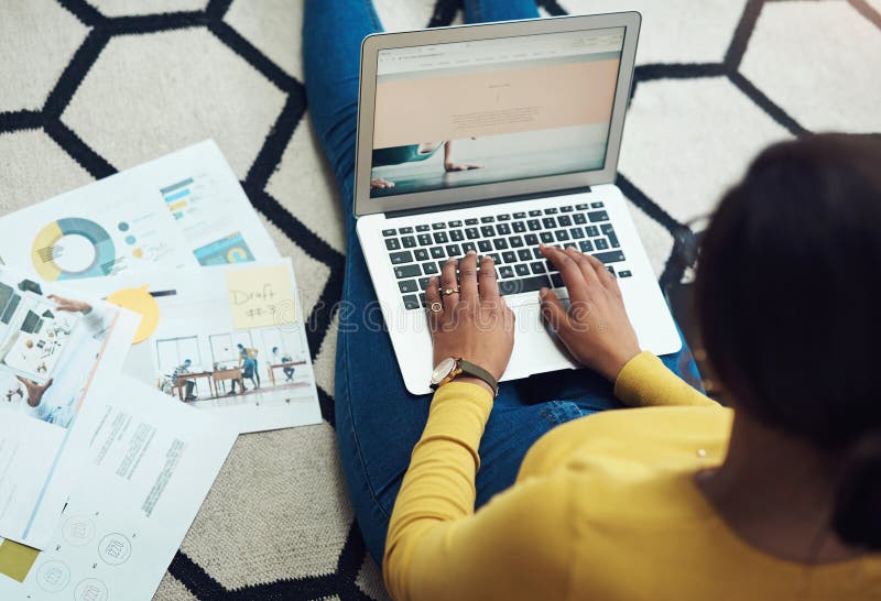 Planning, Documents and Woman on Computer Screen, Data Analytics or ...