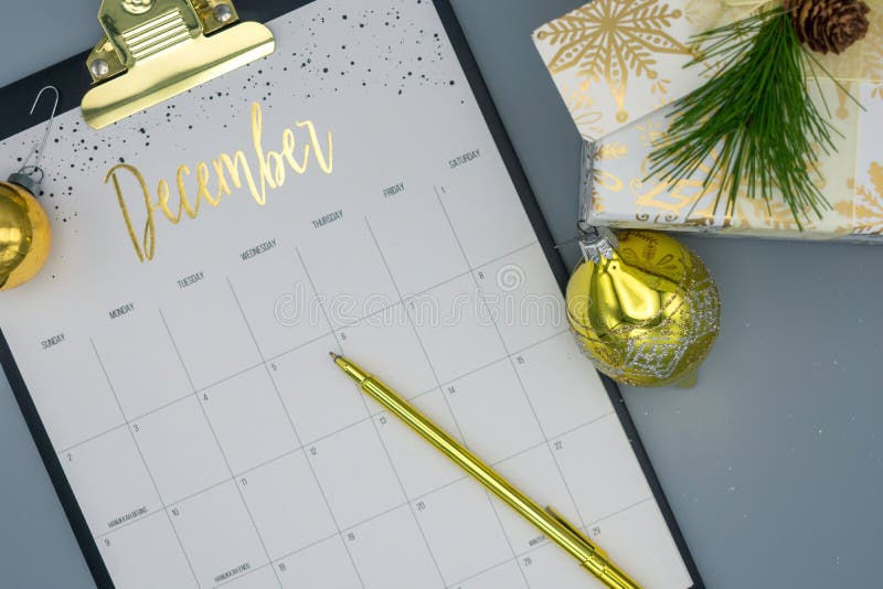 Planning Events for December Stock Image - Image of events, gift: 133267217