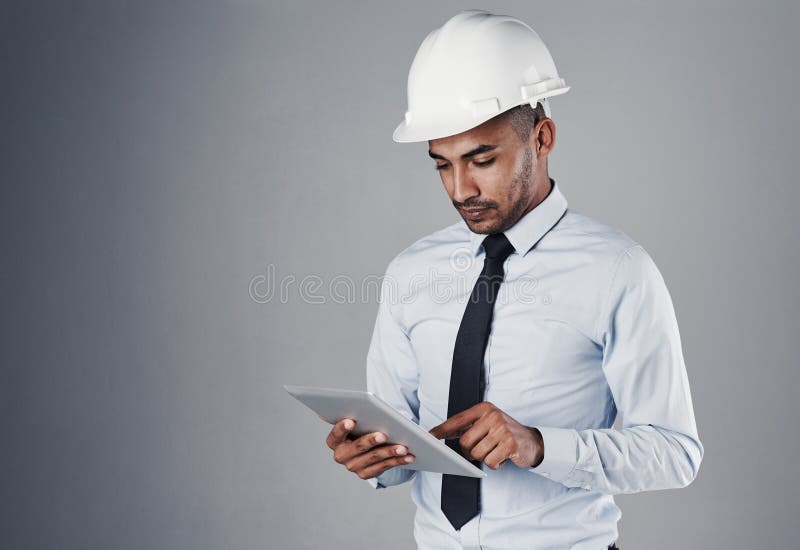 Planning for Every Eventuality. a Well-dressed Civil Engineer Using His ...