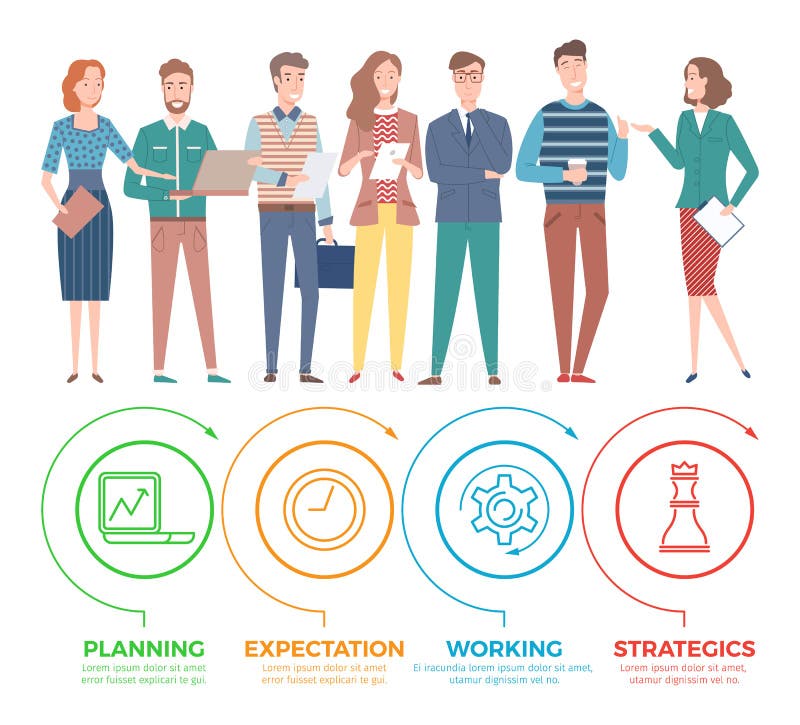 Planning and Expectations, Business and Work People Stock Vector ...