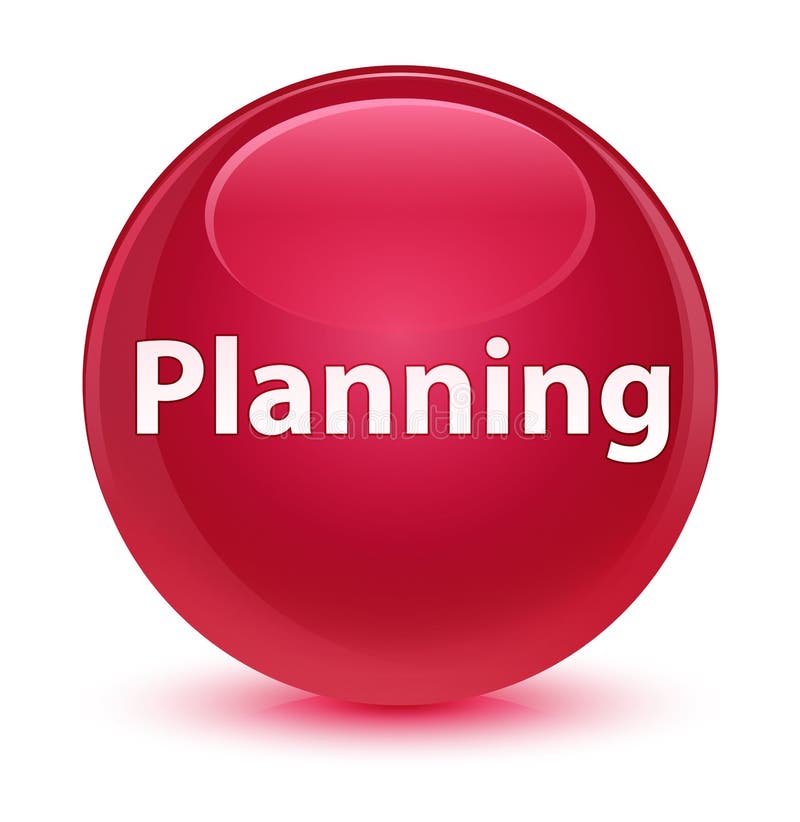 Planning Glassy Pink Round Button Stock Illustration - Illustration of ...
