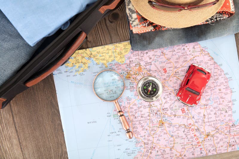 Planning before a Good Traveling Stock Photo - Image of luggage ...